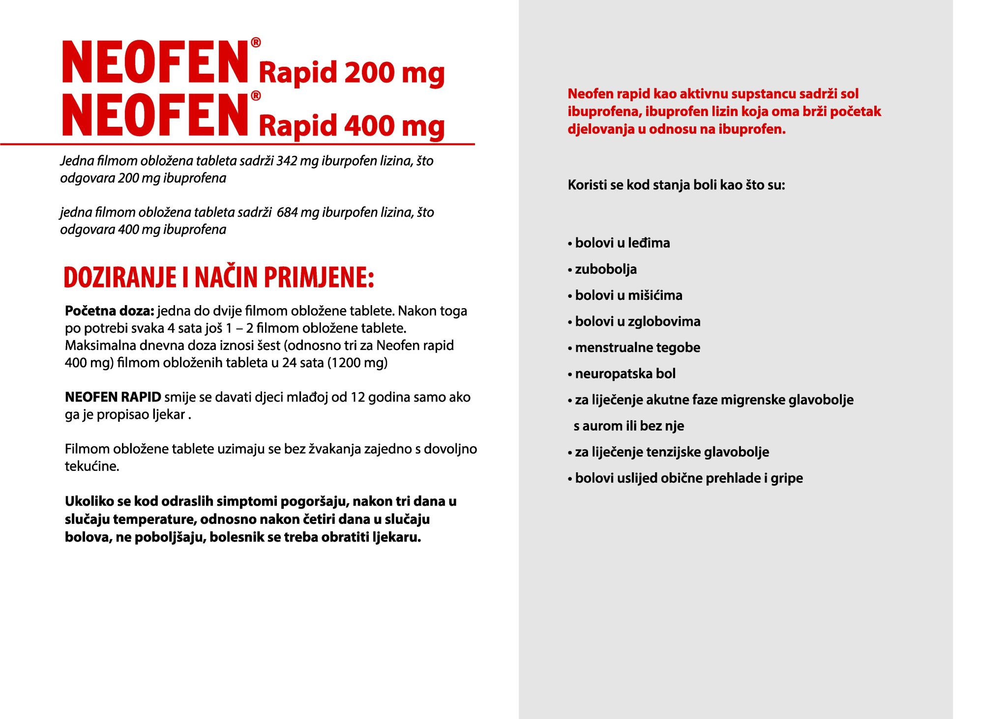 Neofen rapid 400mg – Farmavita